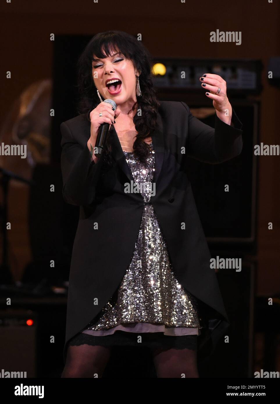 Singer Ann Wilson performs at The Music of David Bowie tribute concert ...