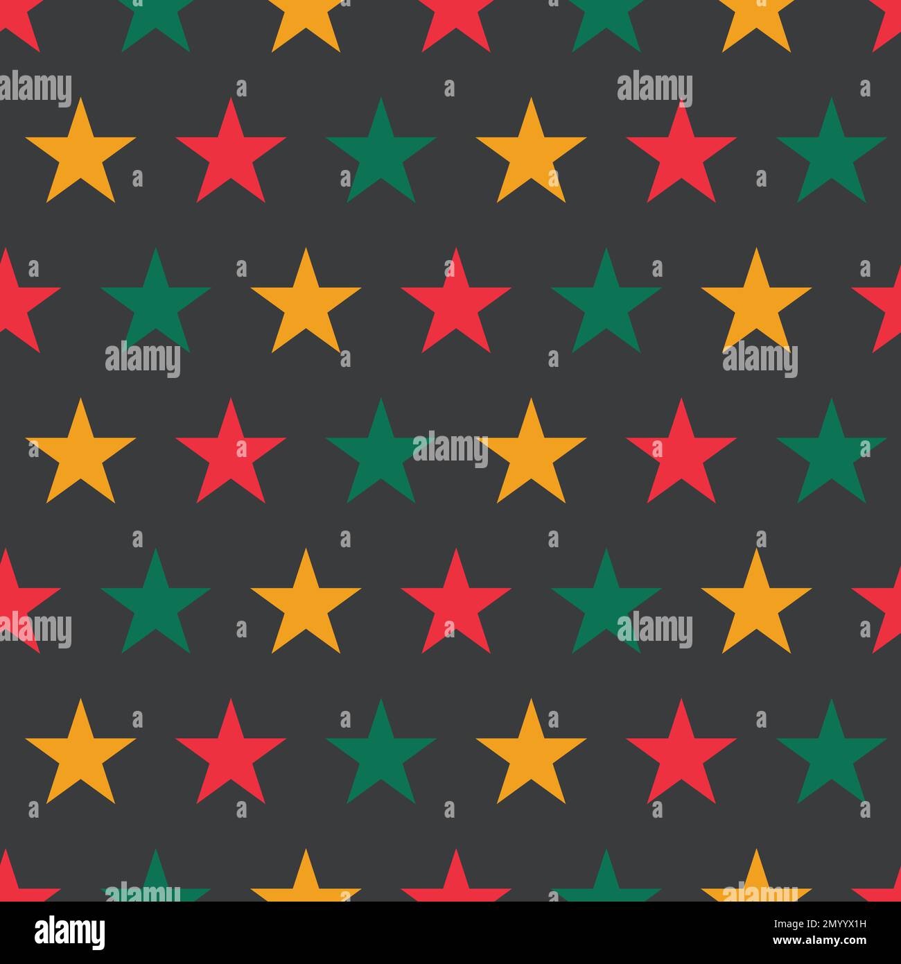 Colorful stars on Black background vector repeat pattern Stock Vector ...