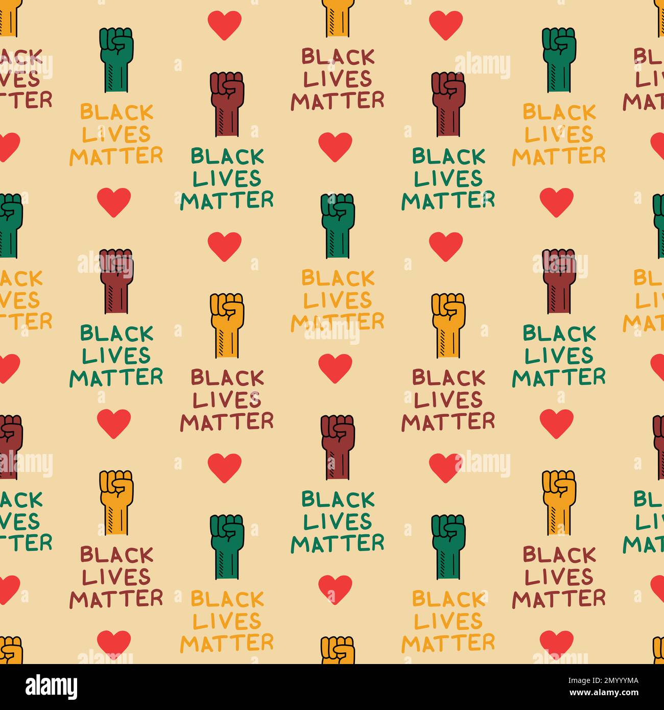 Black lives matter vector repeat pattern background design Stock Vector ...