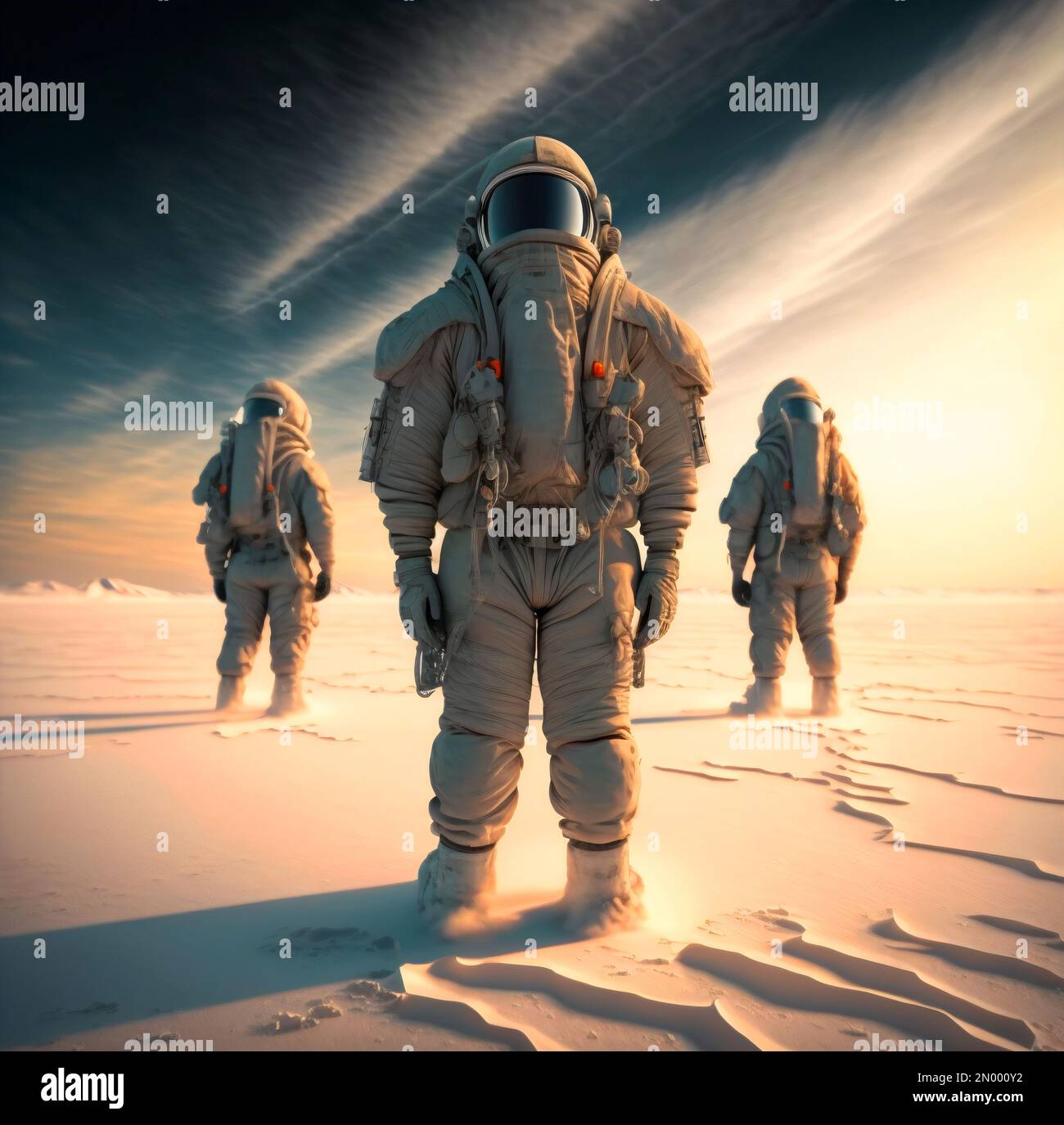 Surviving the Cold in Military Suits. Art Stock Photo - Alamy