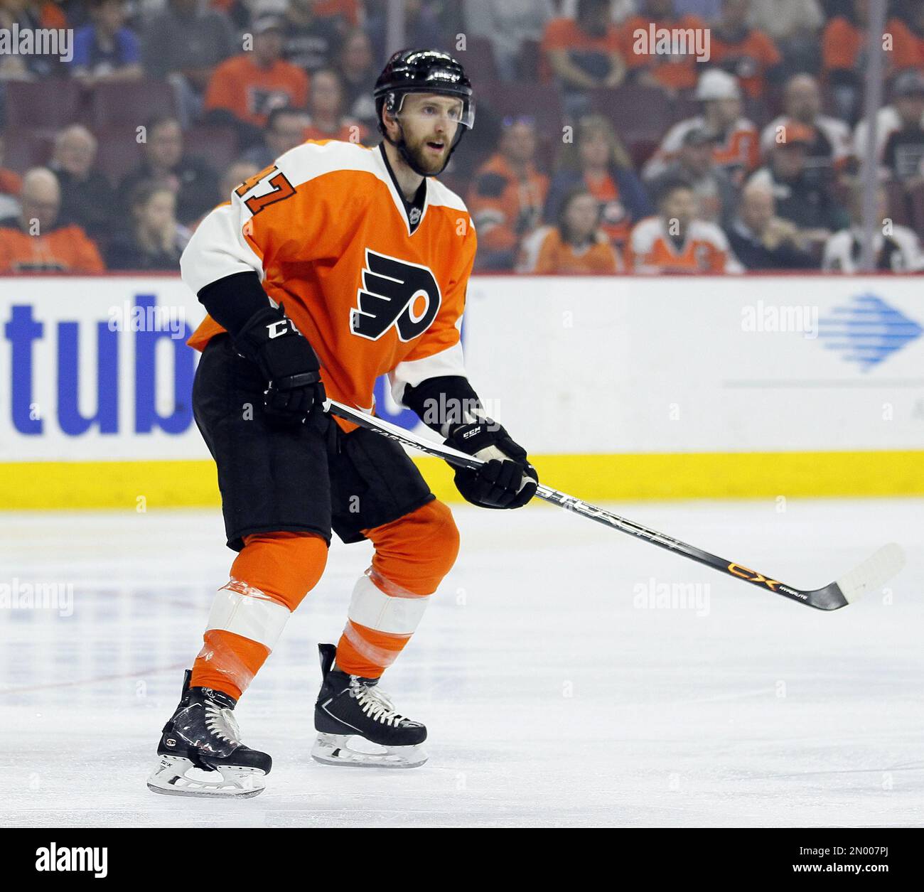 Philadelphia Flyers' Andrew MacDonald during an NHL hockey game against ...