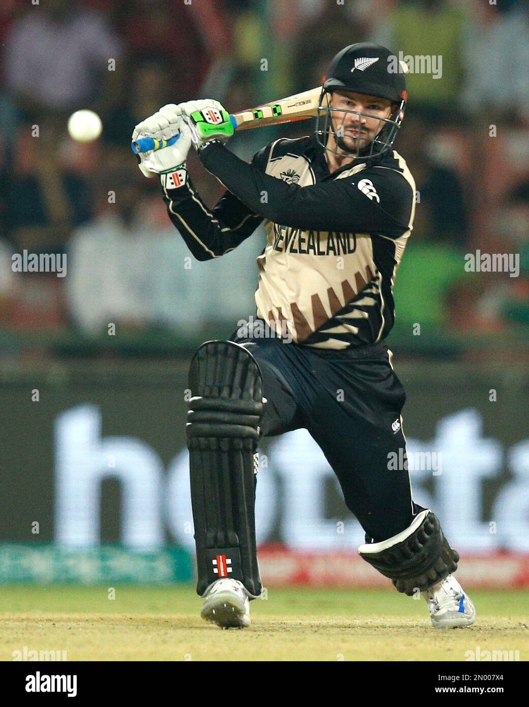 New Zealand's Colin Munro bats during their ICC World Twenty20 Cricket ...