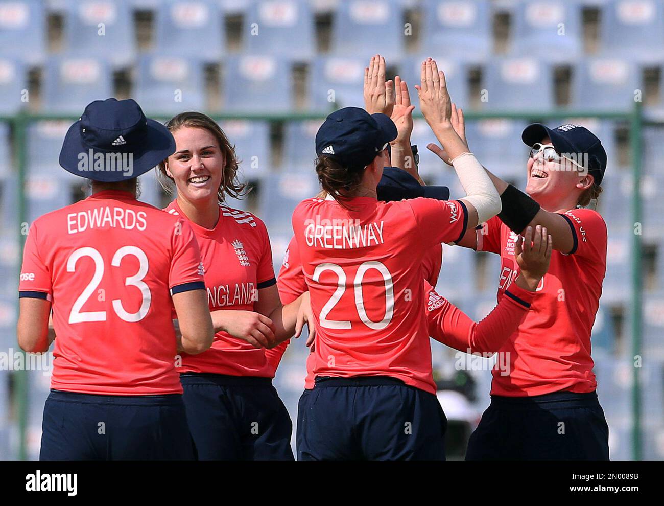 England's cricketers celebrate the wicket of Australia’s Ellyse Perry ...