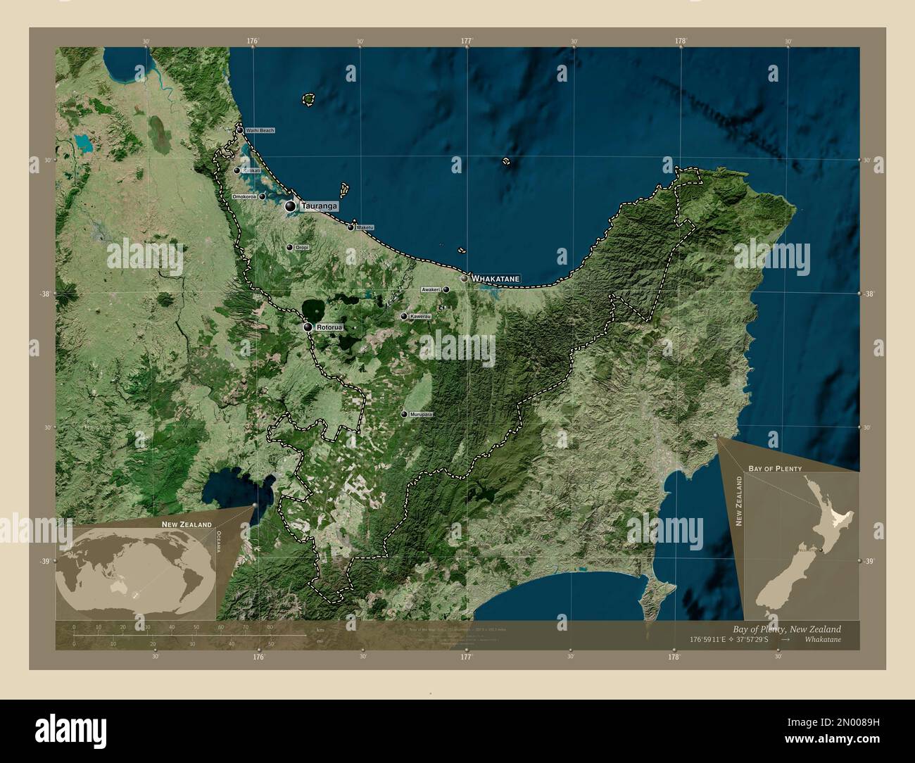 Bay of Plenty, regional council of New Zealand. High resolution ...