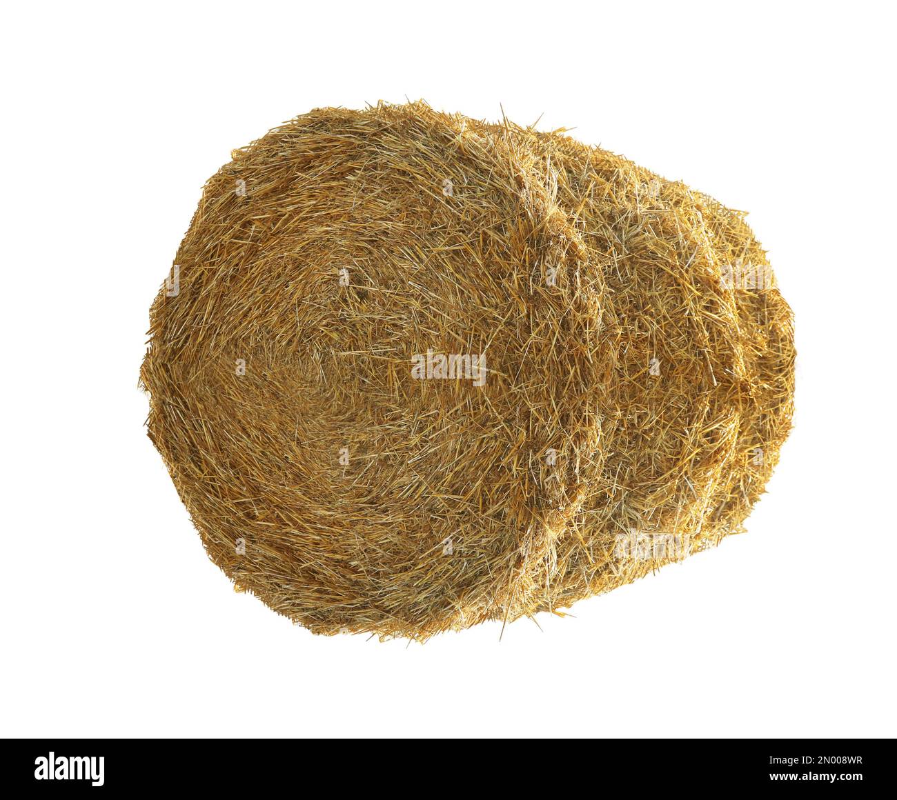 Dried hay bale isolated on white. Agriculture industry Stock Photo - Alamy