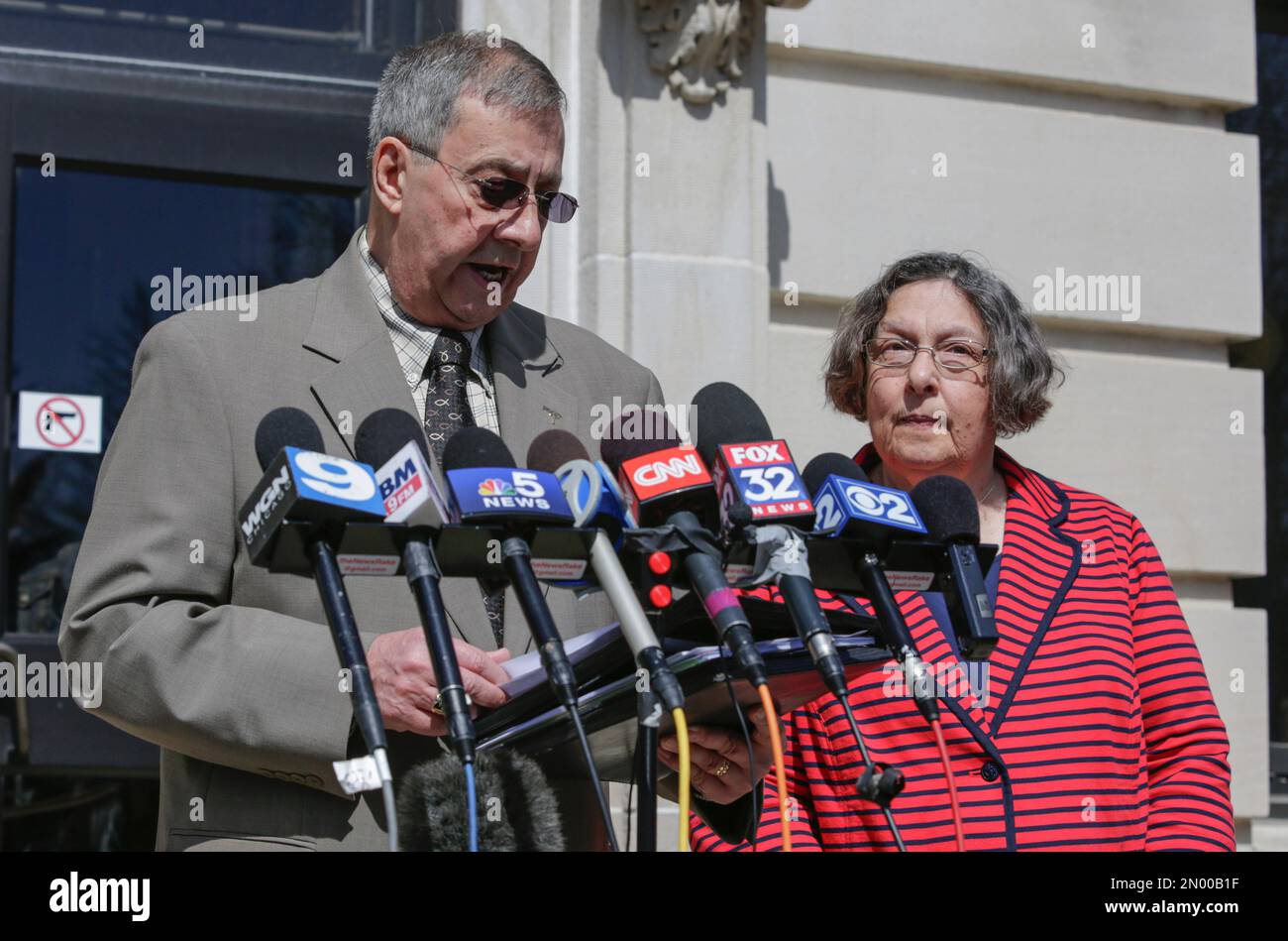 Charles Ridulph, left, with Patricia Quinn, both siblings of Maria ...