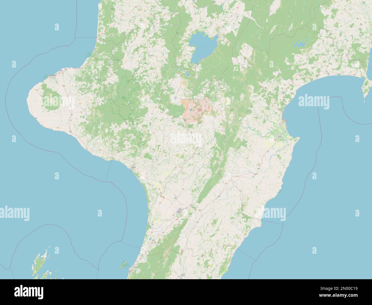 Manawatu-Wanganui, regional council of New Zealand. Open Street Map ...