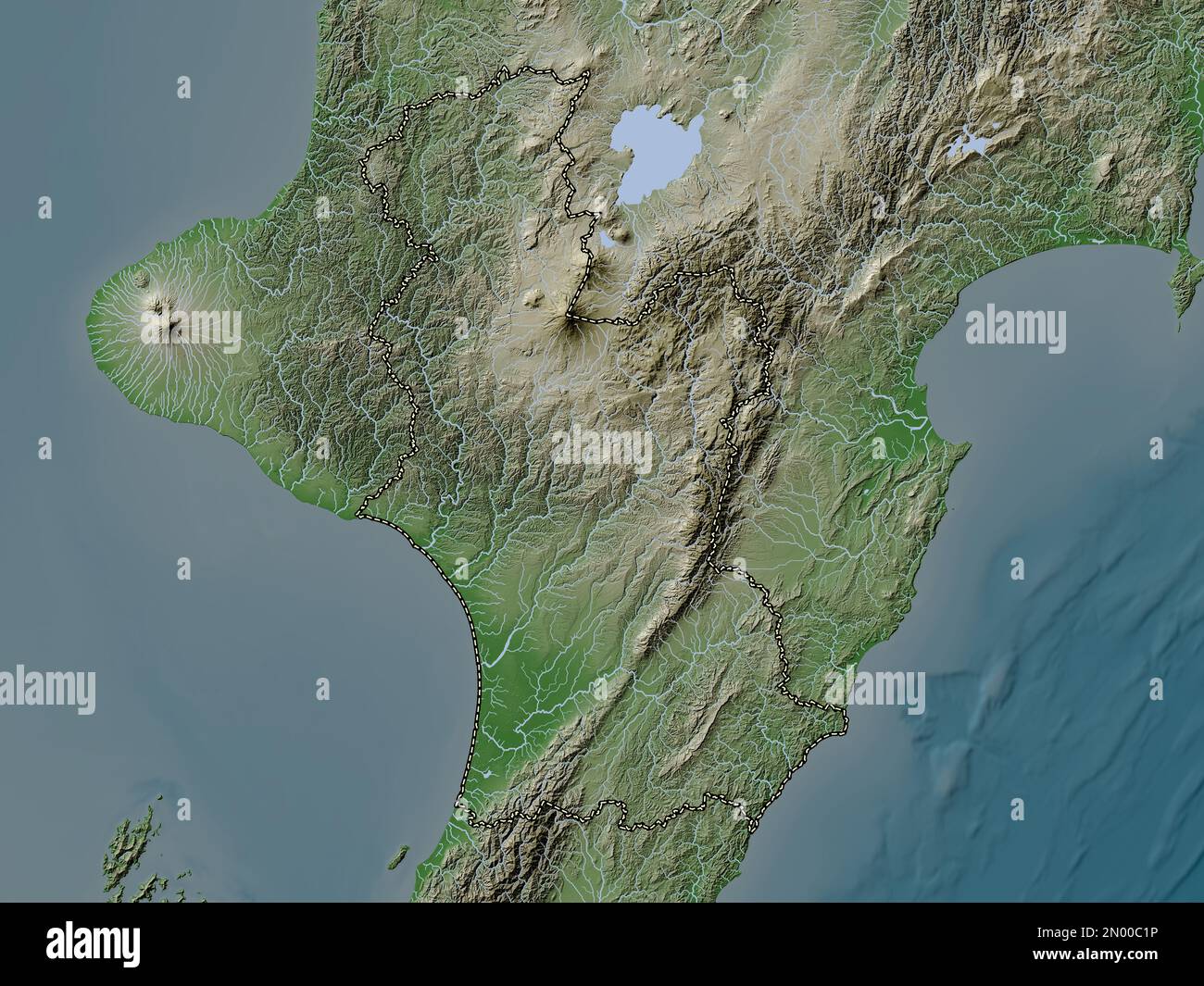 Manawatu-Wanganui, regional council of New Zealand. Elevation map ...