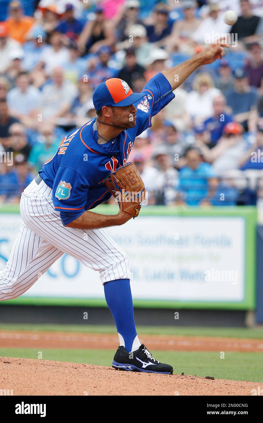 New York Mets' starting pitcher Sean Gilmartin delivers a ball during ...