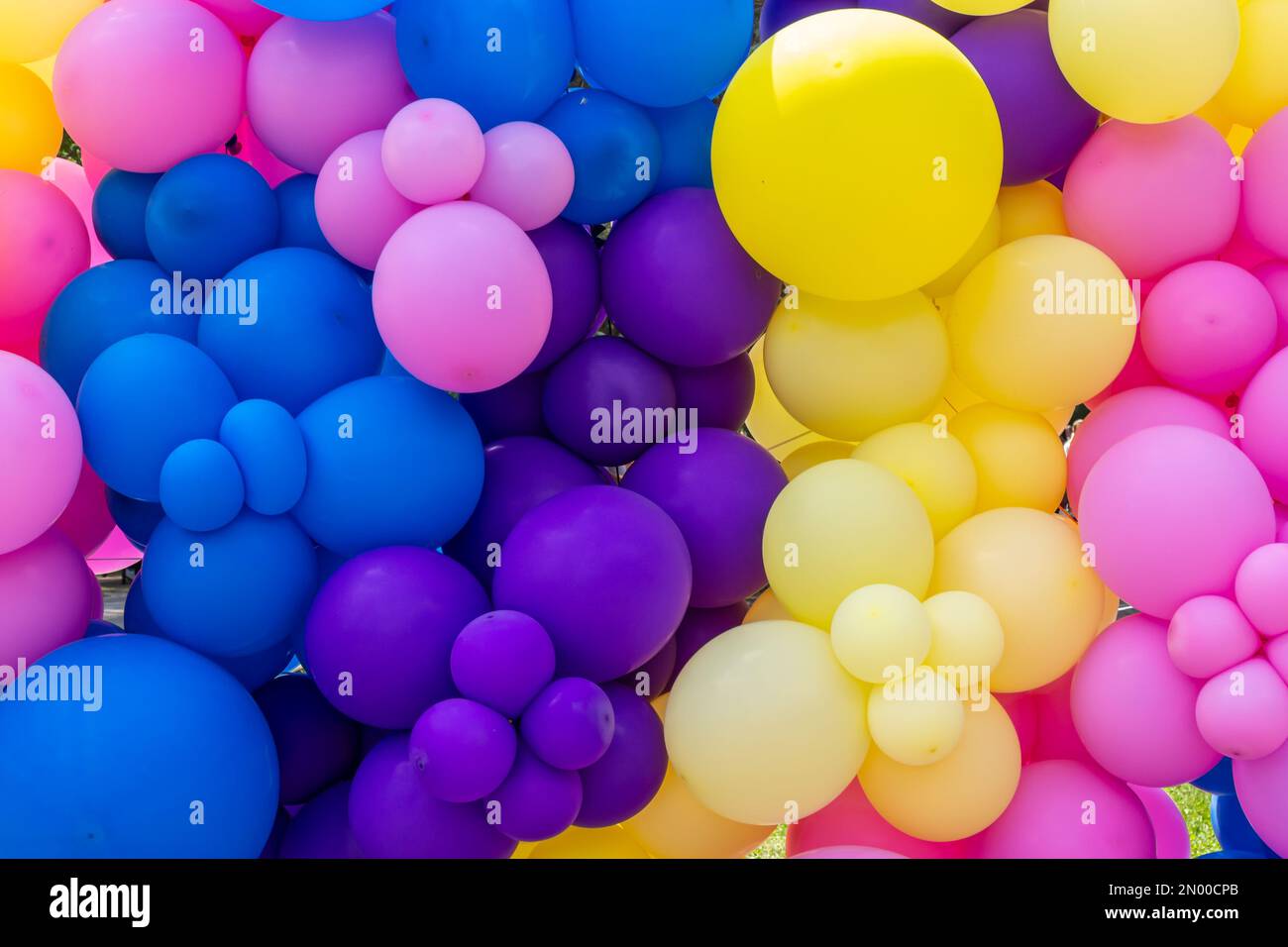 Bright and colorful air balloons as abstract background. colored ...