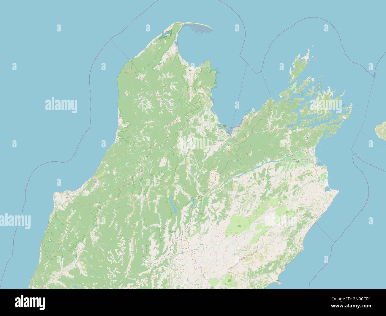 Nelson, unitary authority of New Zealand. Open Street Map Stock Photo ...