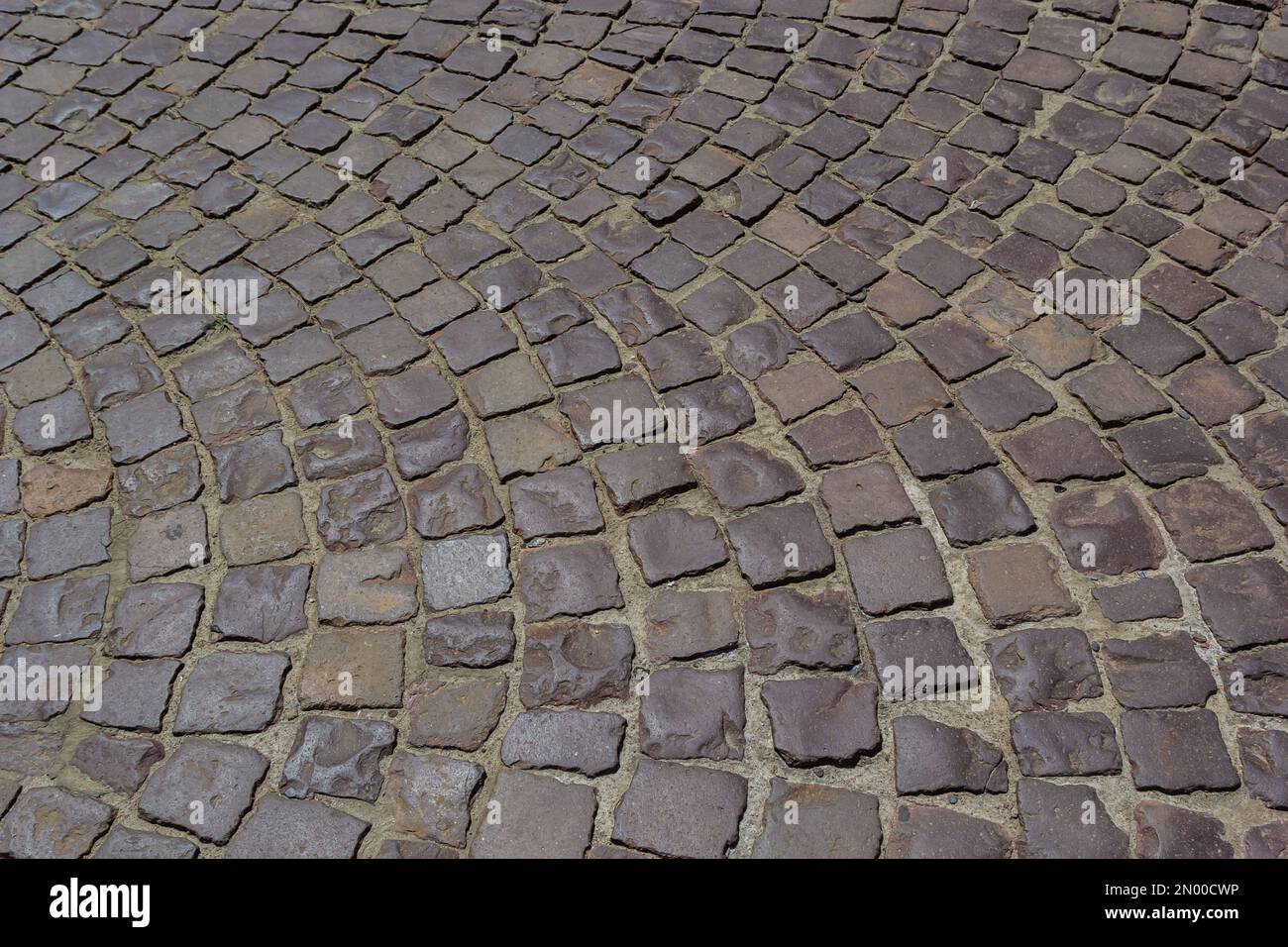 Cobblestone road. Gray cobblestone texture, vintage road surface Stock ...