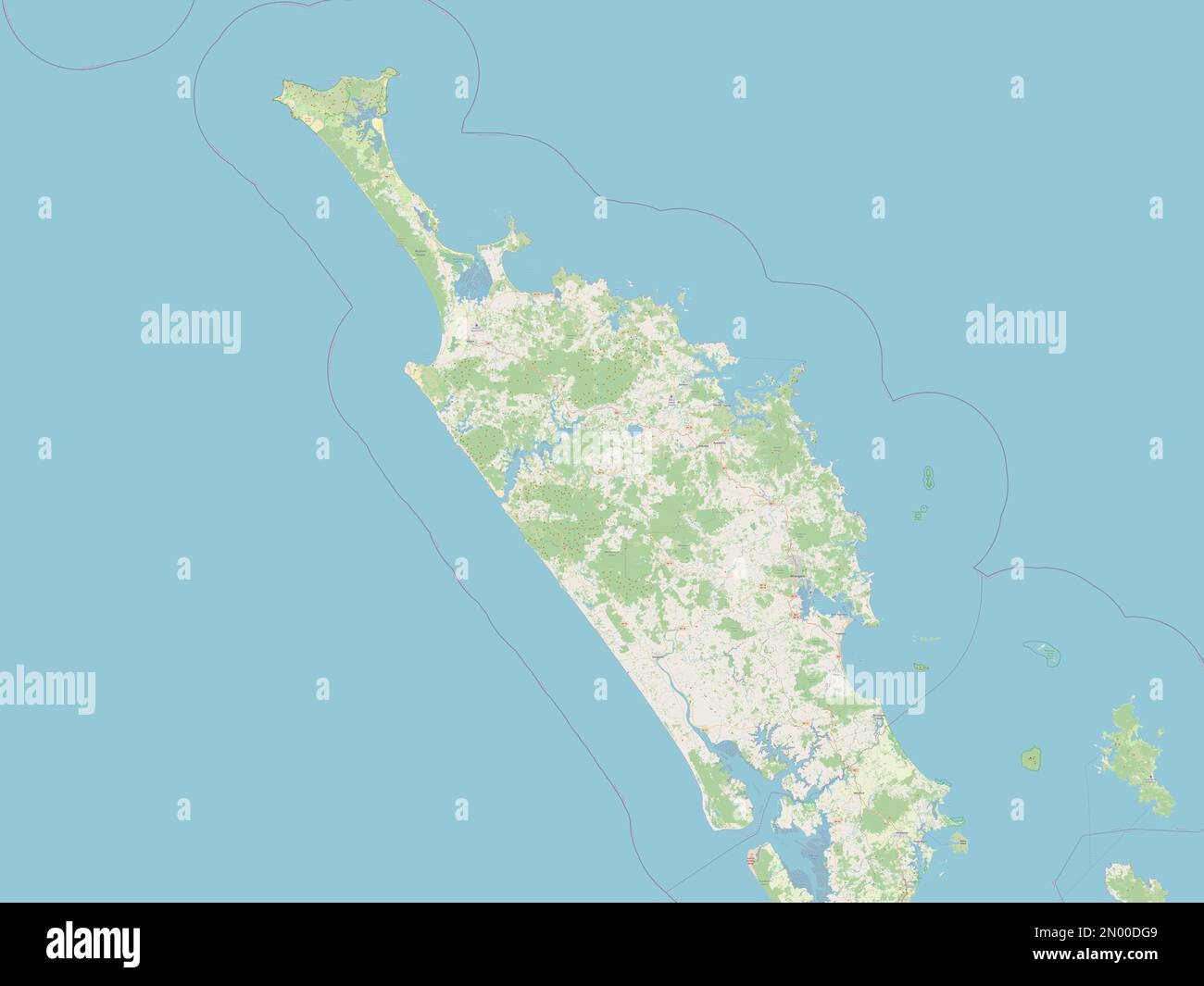 Northland, regional council of New Zealand. Open Street Map Stock Photo ...