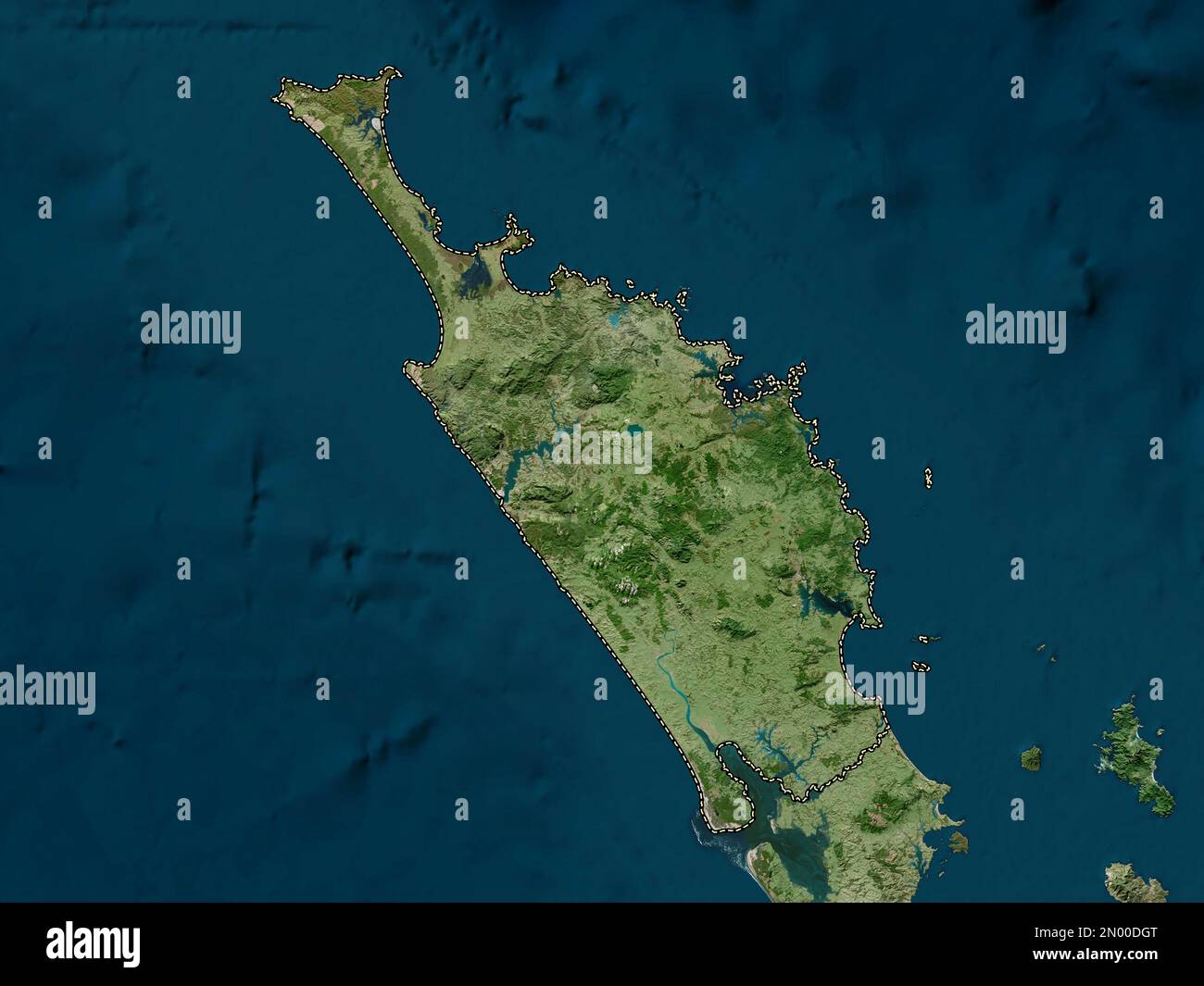 Northland, regional council of New Zealand. High resolution satellite ...