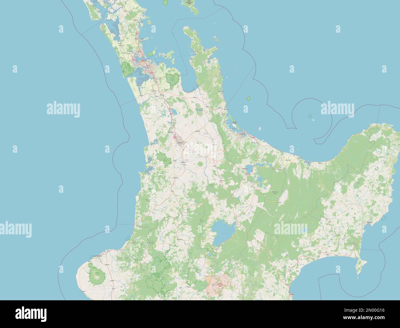 Waikato, regional council of New Zealand. Open Street Map Stock Photo ...