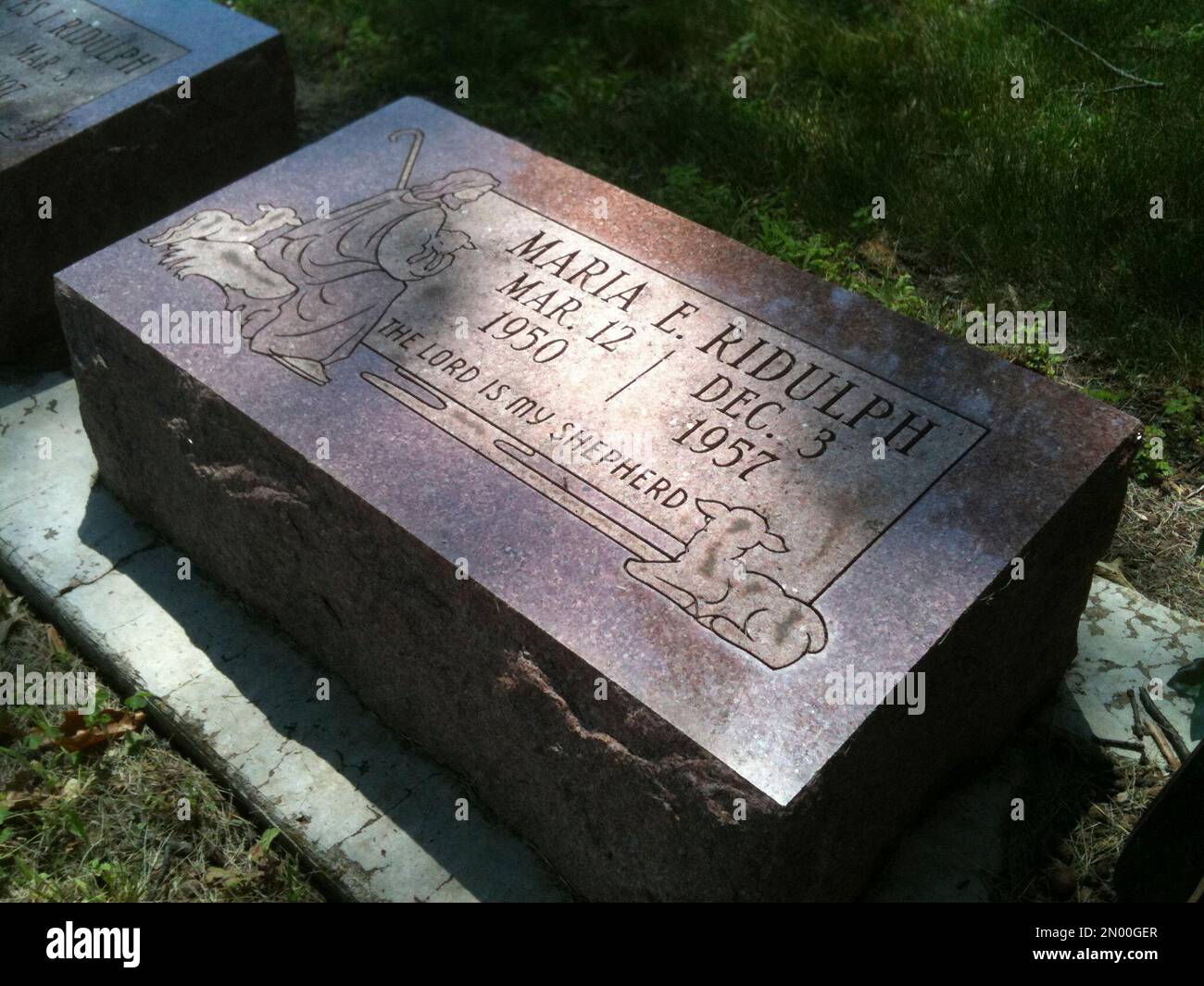FILE - In this July 2, 2011 file photo, the grave marker of 7-year-old ...