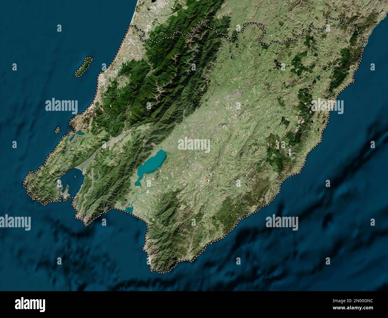 Wellington, regional council of New Zealand. High resolution satellite ...