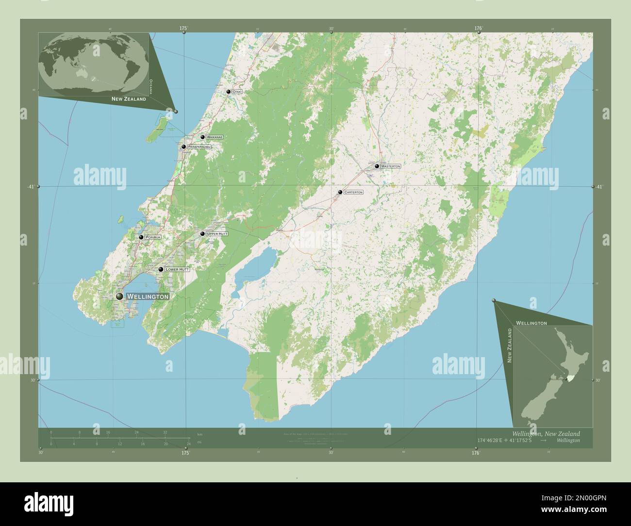Wellington, regional council of New Zealand. Open Street Map. Locations ...