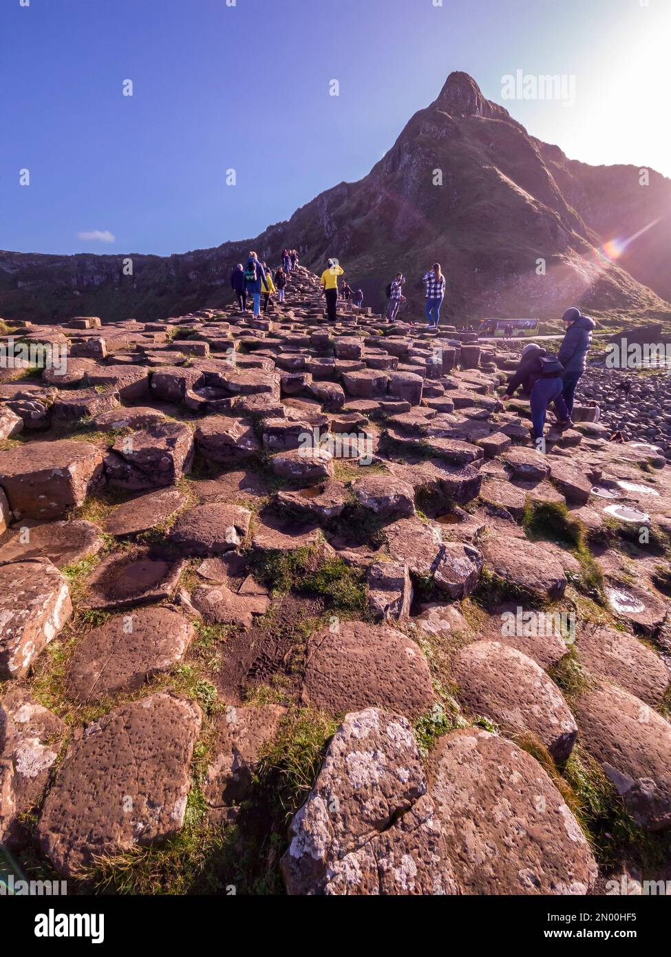 GIANT'S CAUSEWAY, NORTHERN IRELAND, UK - NOVEMBER 05 2022 : People ...