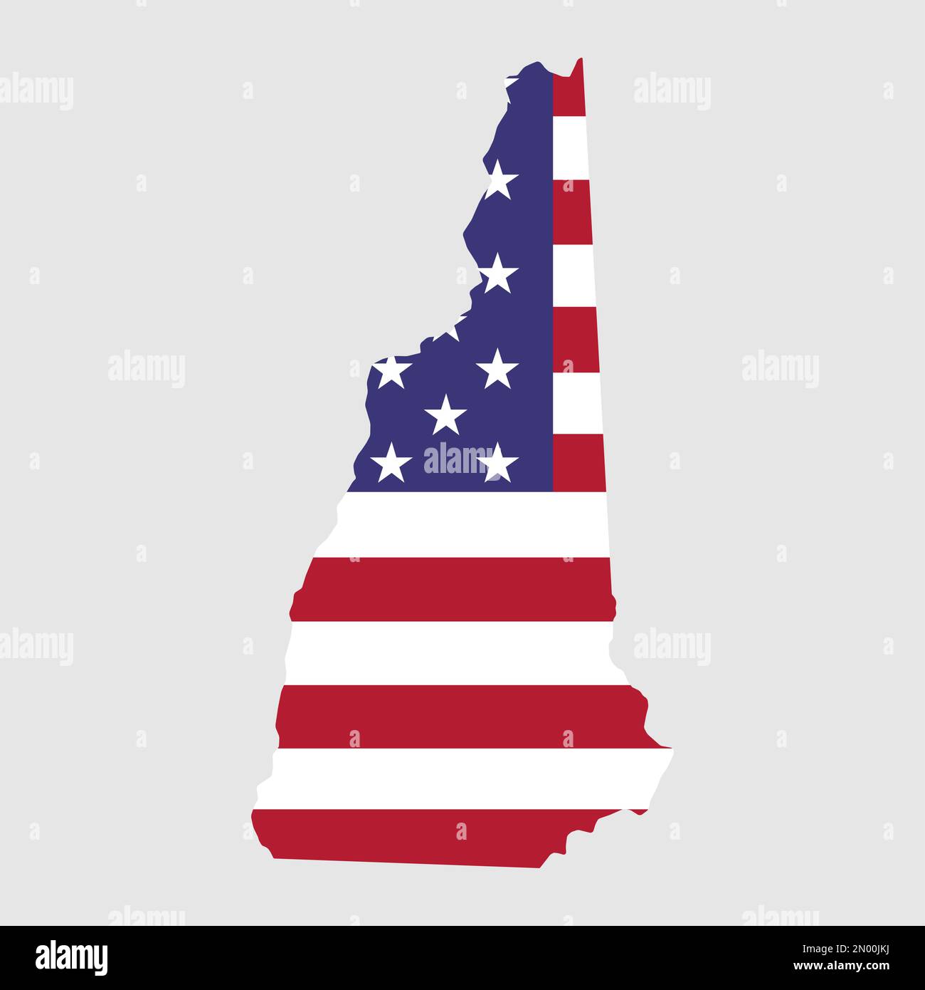 New Hampshire map, united states of america. Flat concept icon symbol ...