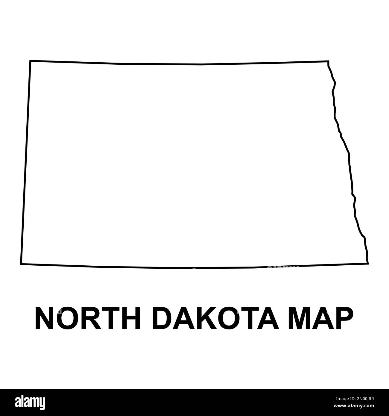 North Dakota Map Shape United States Of America Flat Concept Icon