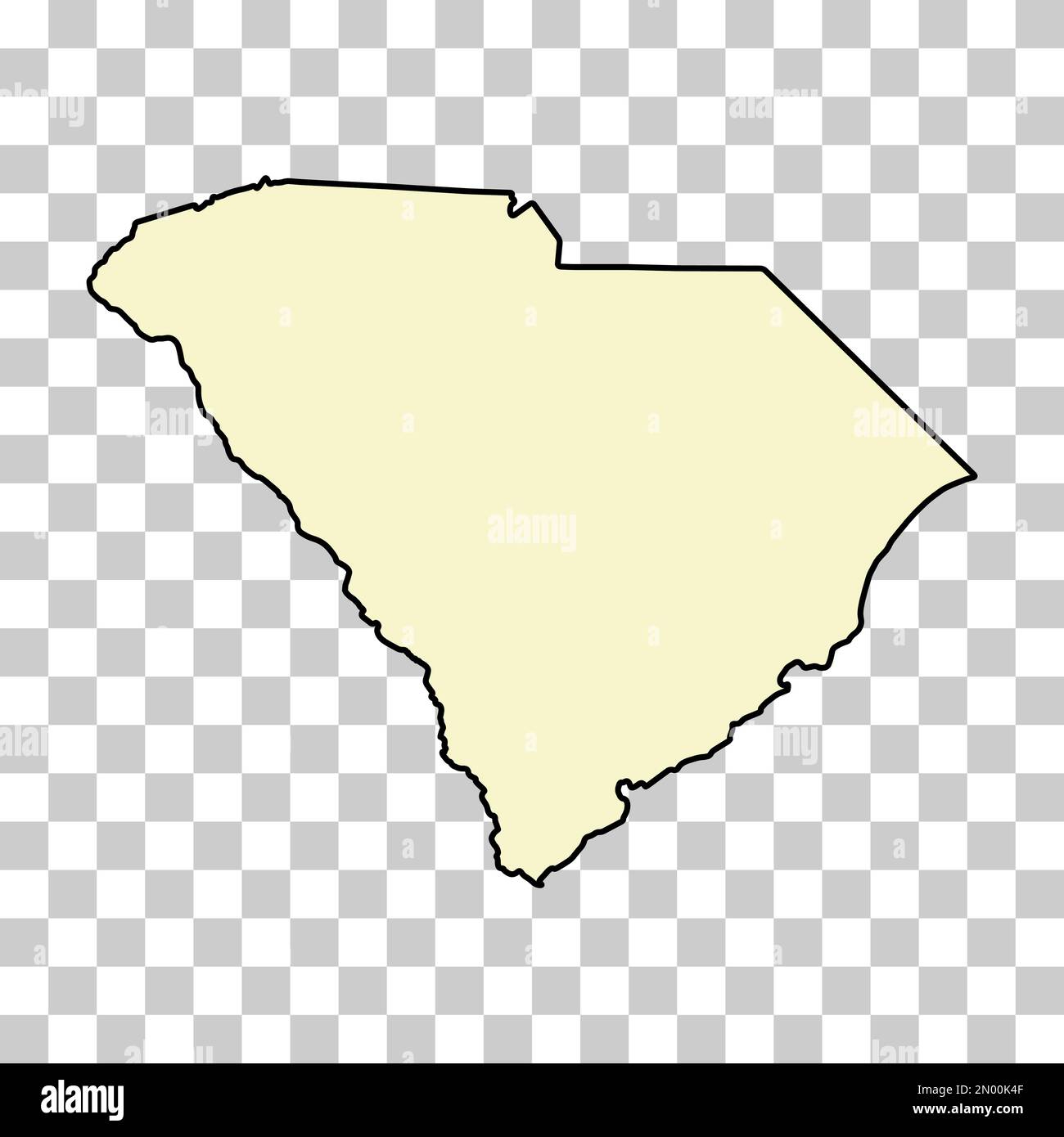 South carolina map shape, united states of america. Flat concept icon ...