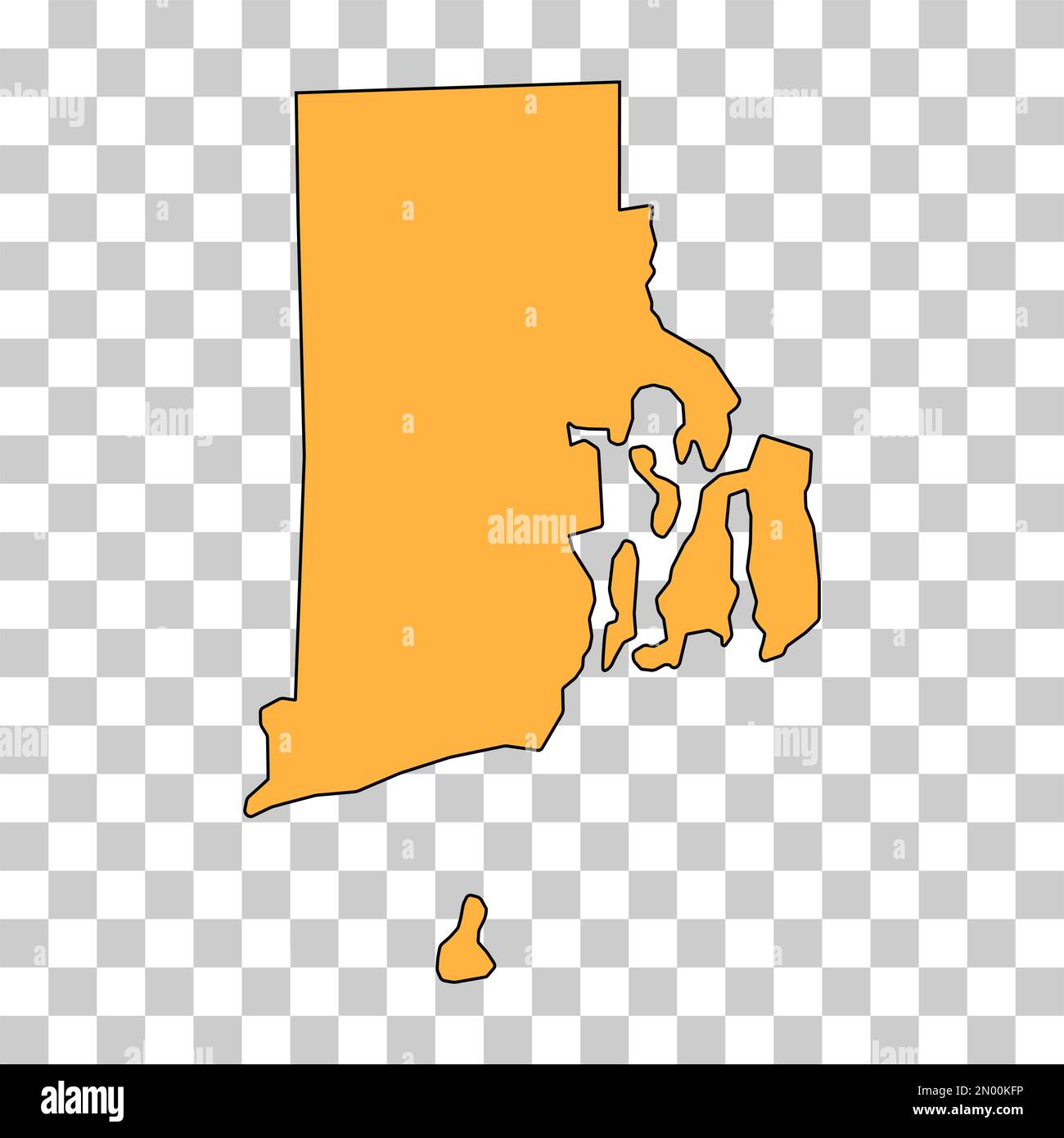 Rhode island map shape, united states of america. Flat concept symbol ...