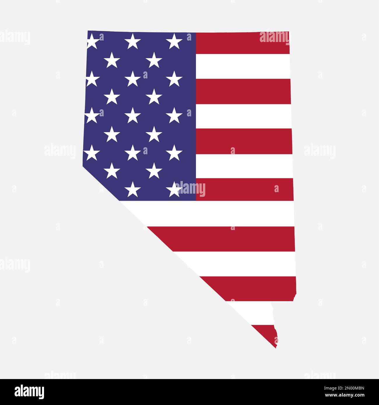 Nevada map shape, united states of america. Flat concept icon symbol ...