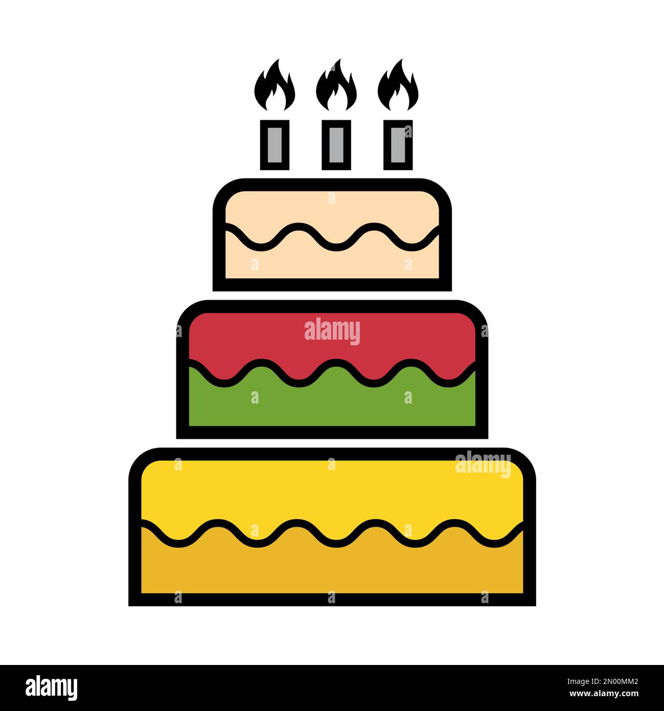 Sweet cake icon, bakery dessert food symbol, happy birthday day graphic ...