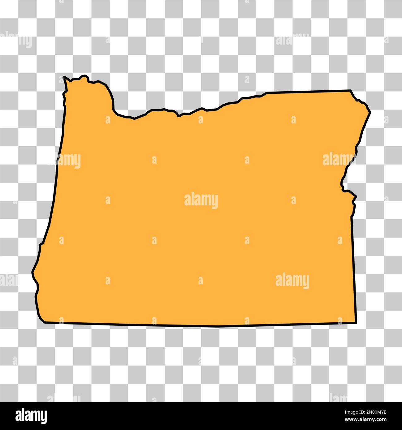 Oregon map shape, united states of america. Flat concept icon symbol ...