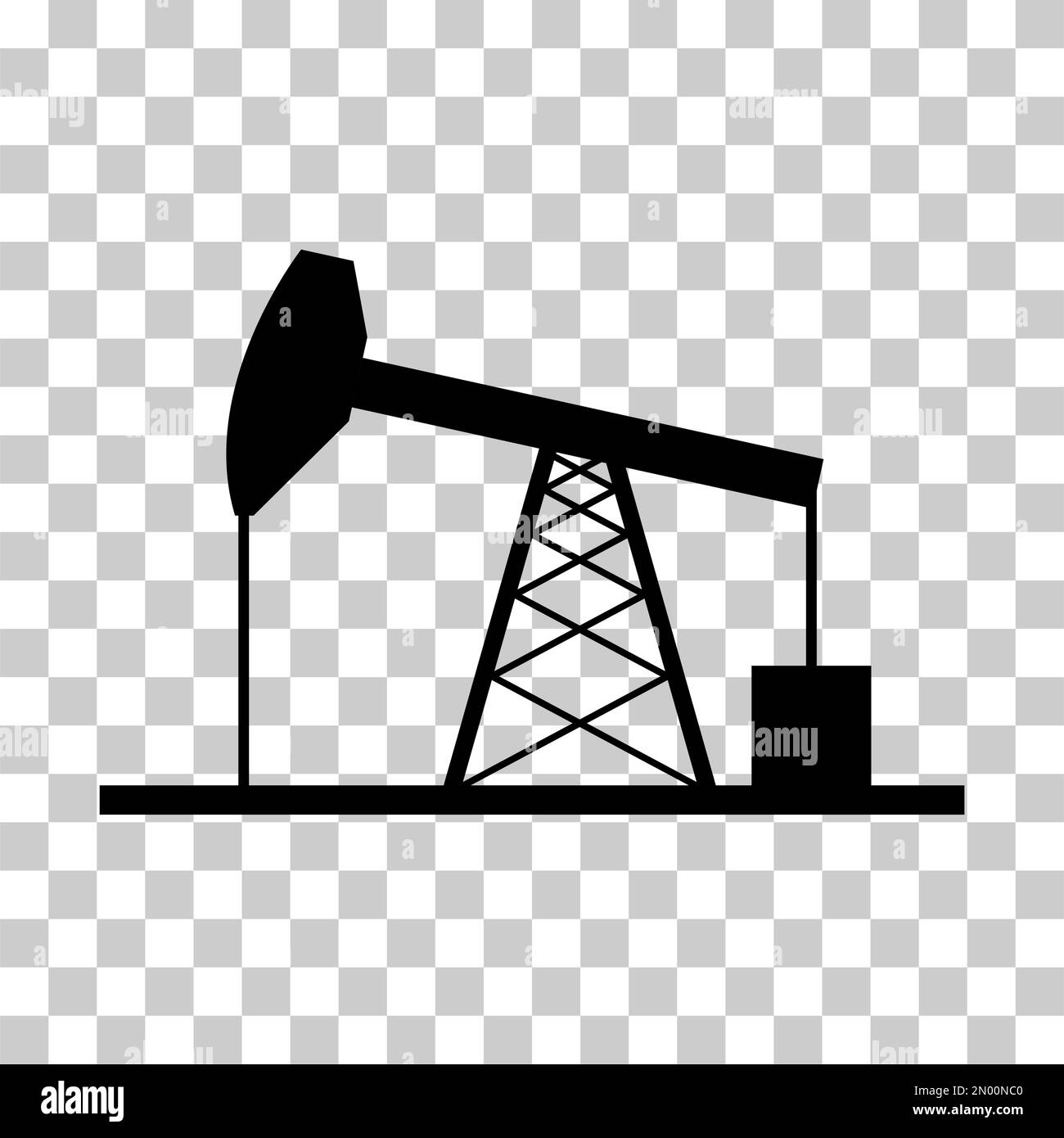 Oil rig flat graphic icon, fuel platform industry tower gas sign ...