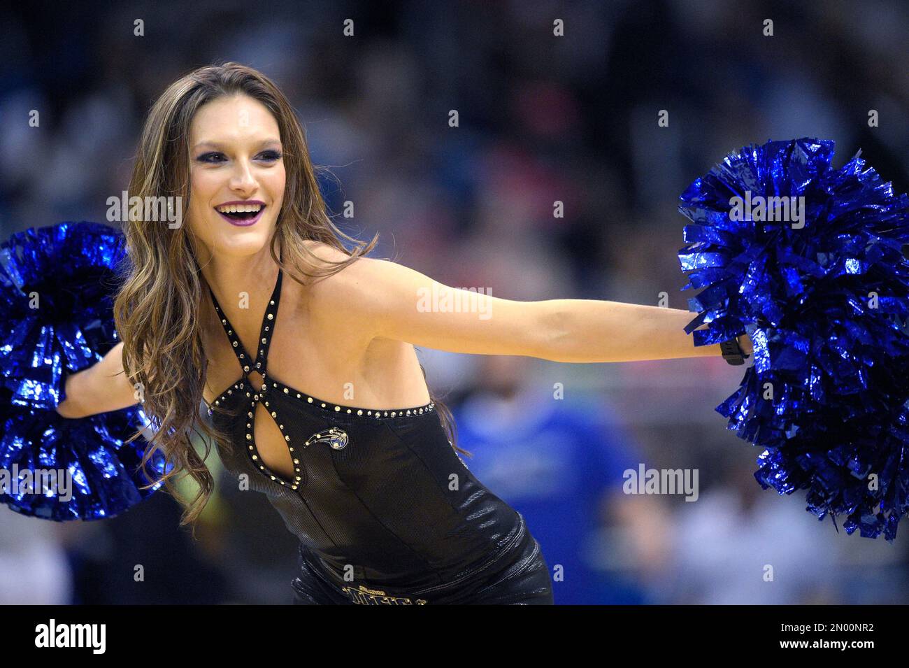 The Orlando Magic dancers perform during the second half of an NBA ...