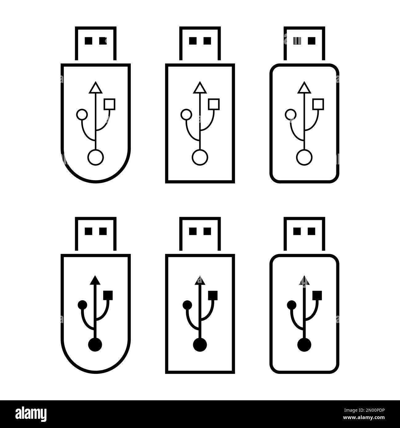 Set of USB icon technology, connect device sign, electronic portable ...