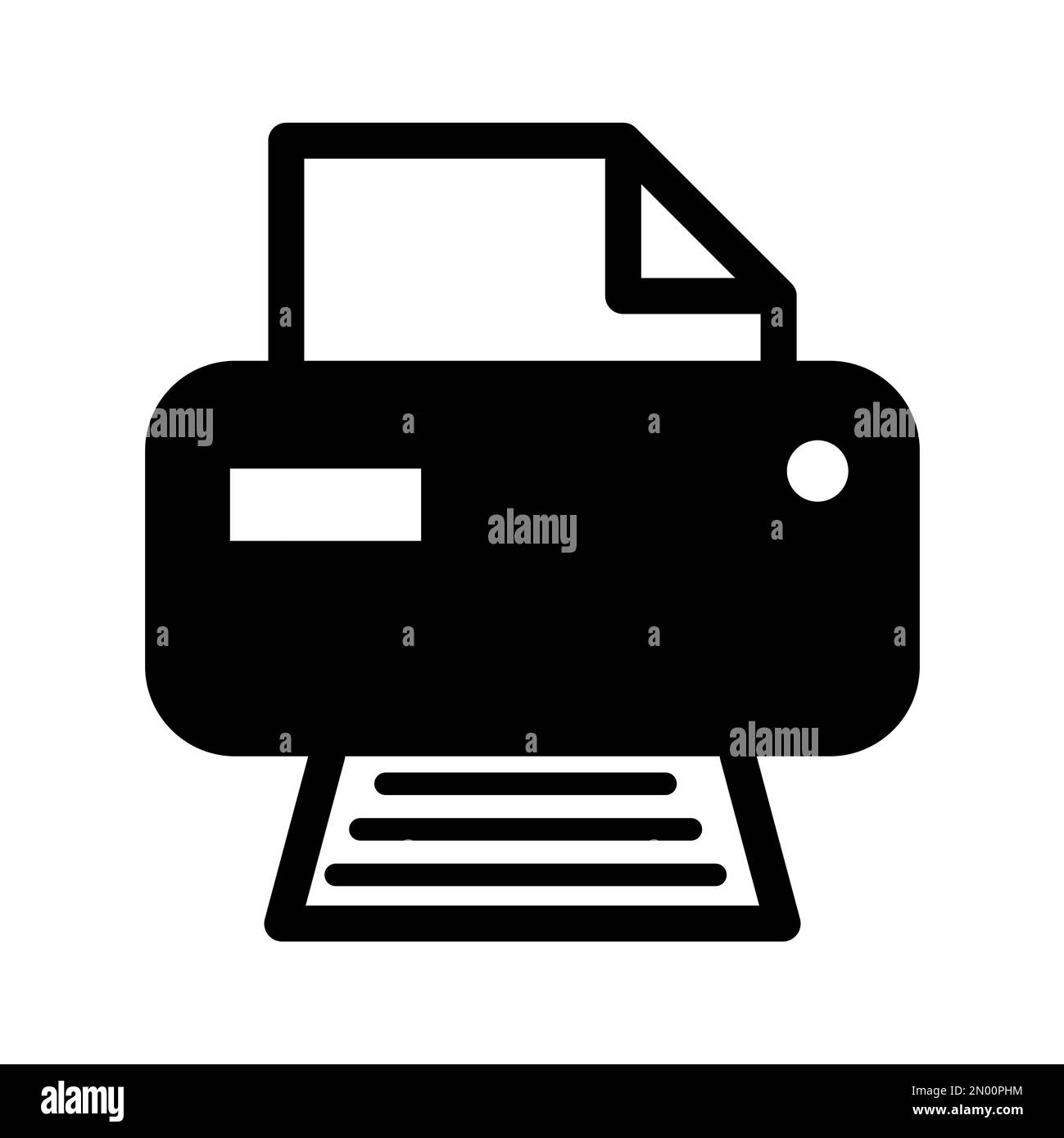 Printer document web icon, printout machine technology flat sign vector illustration Stock ...