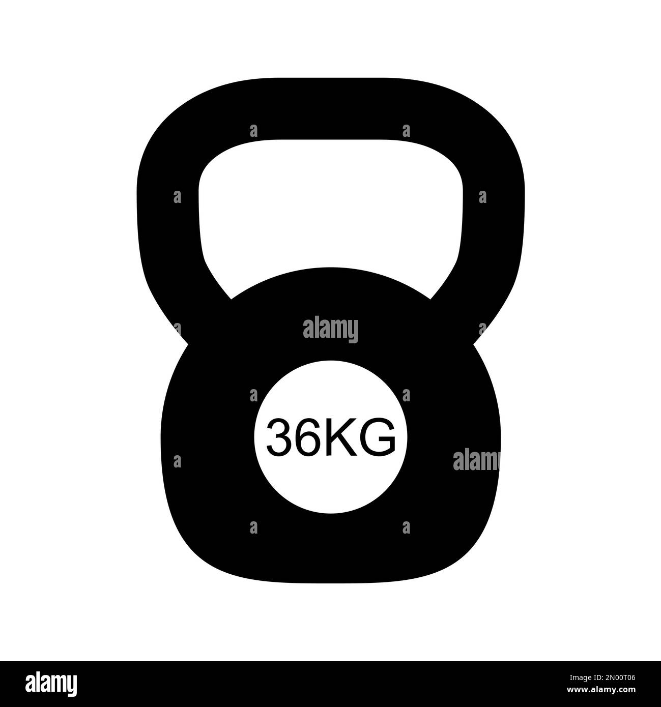 Kettlebell icon, fitness sport symbol, iron equipment vector ...