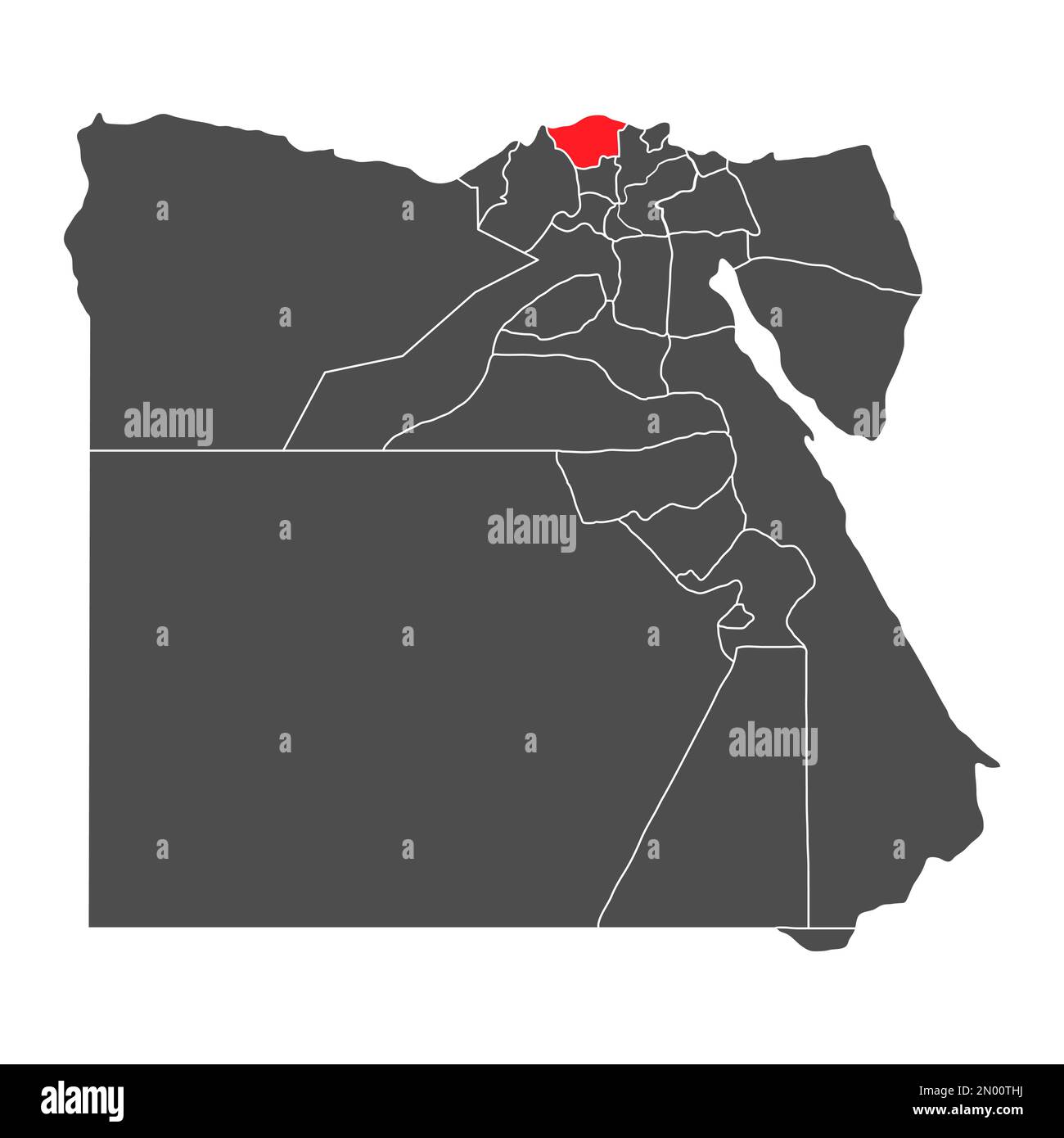 Egypt high detailed map Kafr el-Sheikh, geography graphic country ...