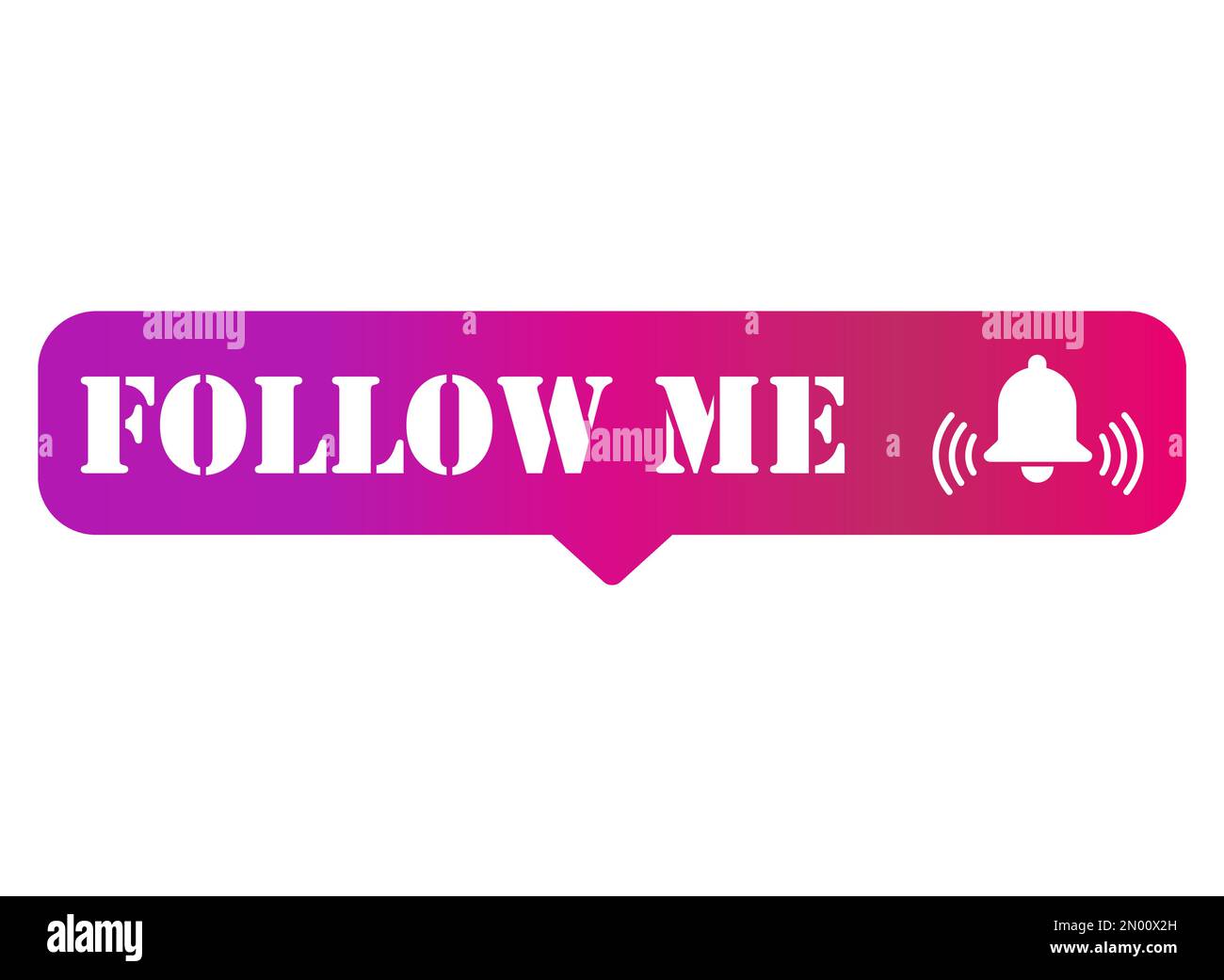 Follow me graphic concept symbol, speech button web label, vector ...