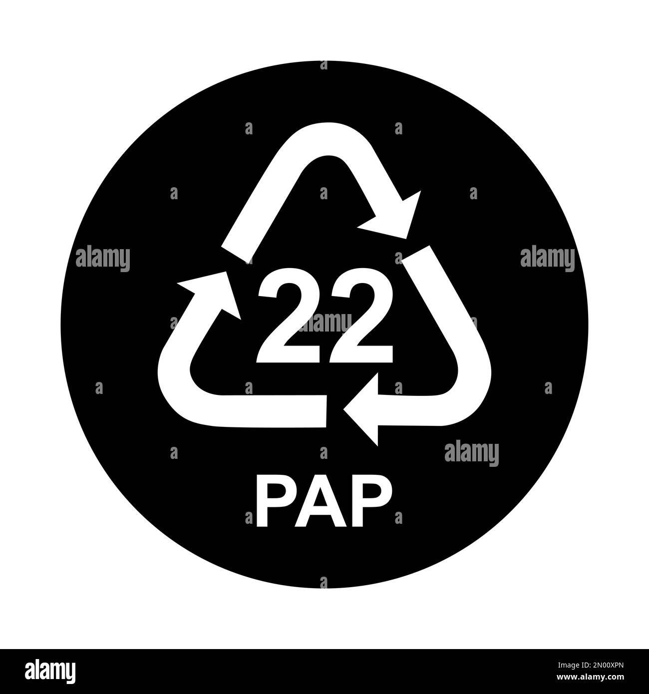 Paper symbol, ecology recycling sign isolated on white background ...