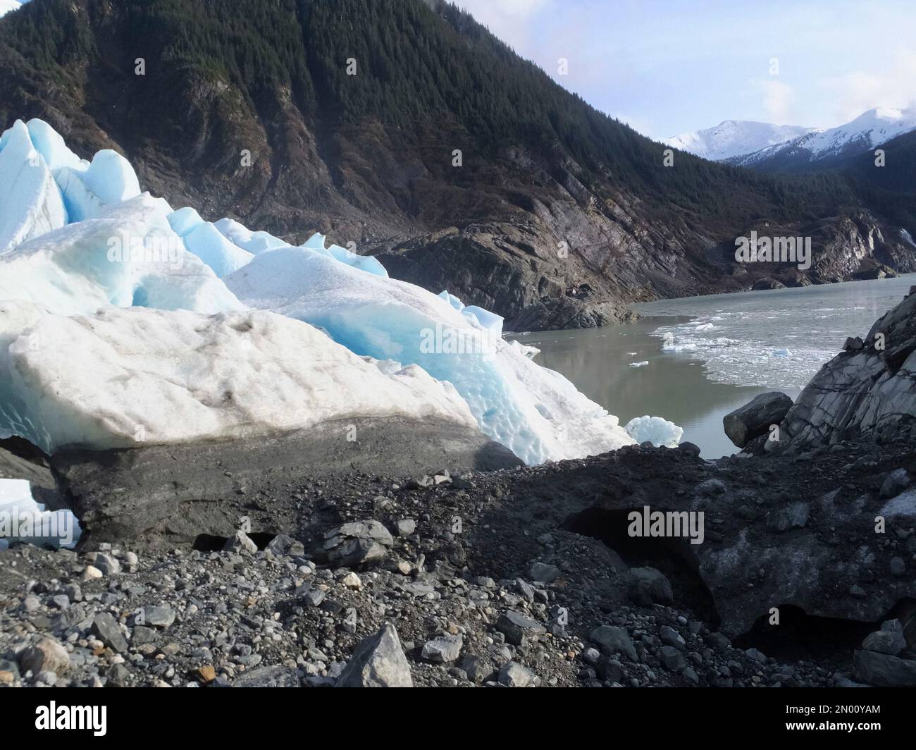 File - In this Feb. 15, 2016 file photo, ice from Mendenhall Glacier ...