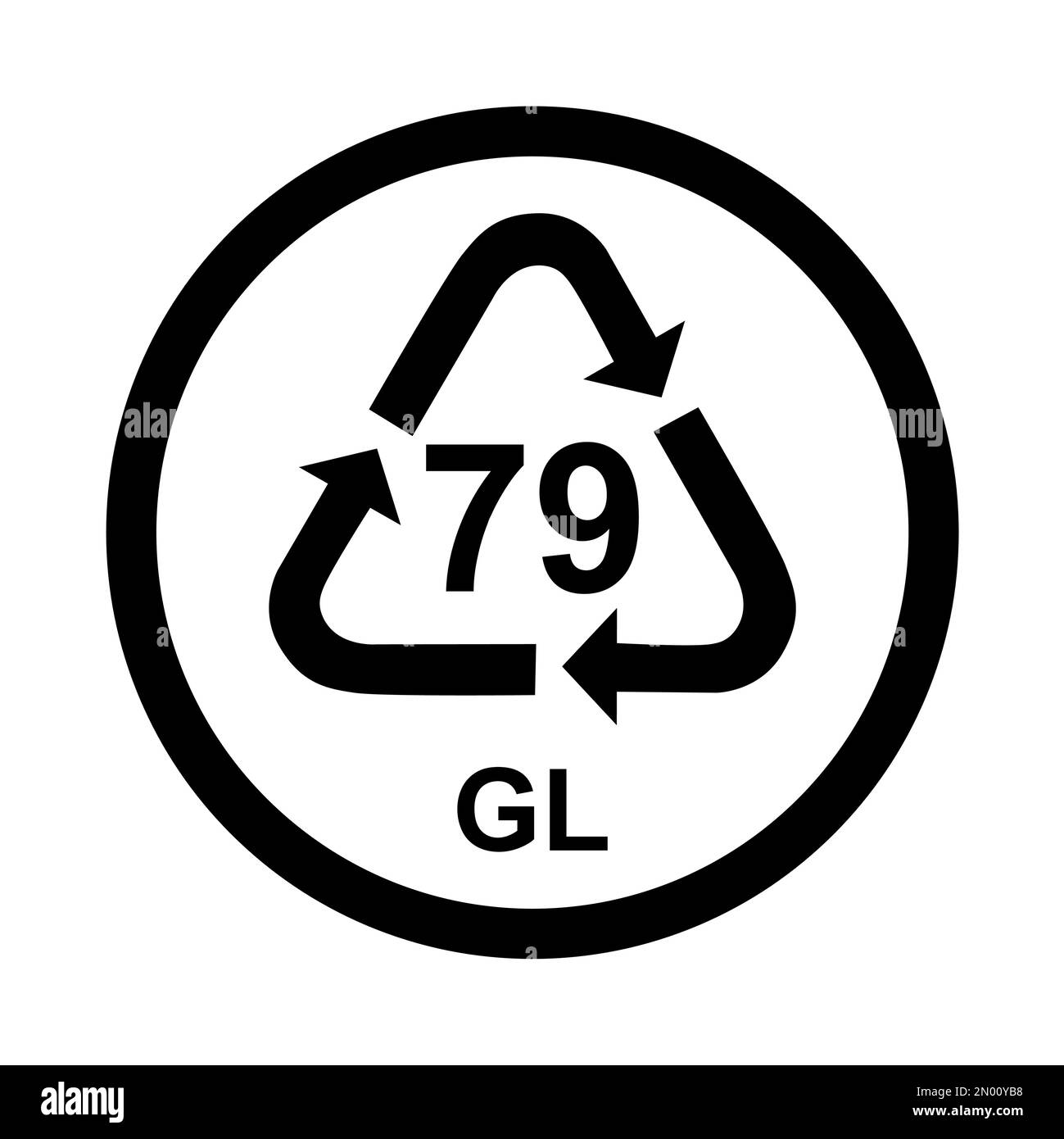 Glass symbol, ecology recycling sign isolated on white background ...