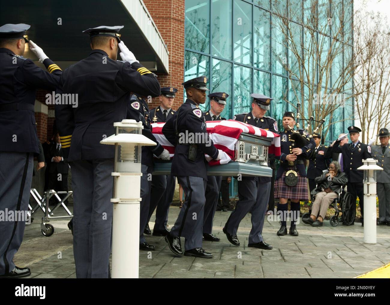 Prince George’s County, Md. police carry team carry the casket of ...
