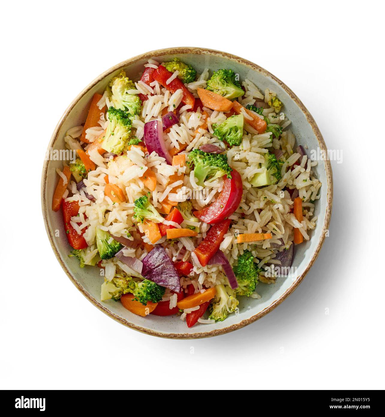 Fried rice top view Cut Out Stock Images & Pictures - Alamy