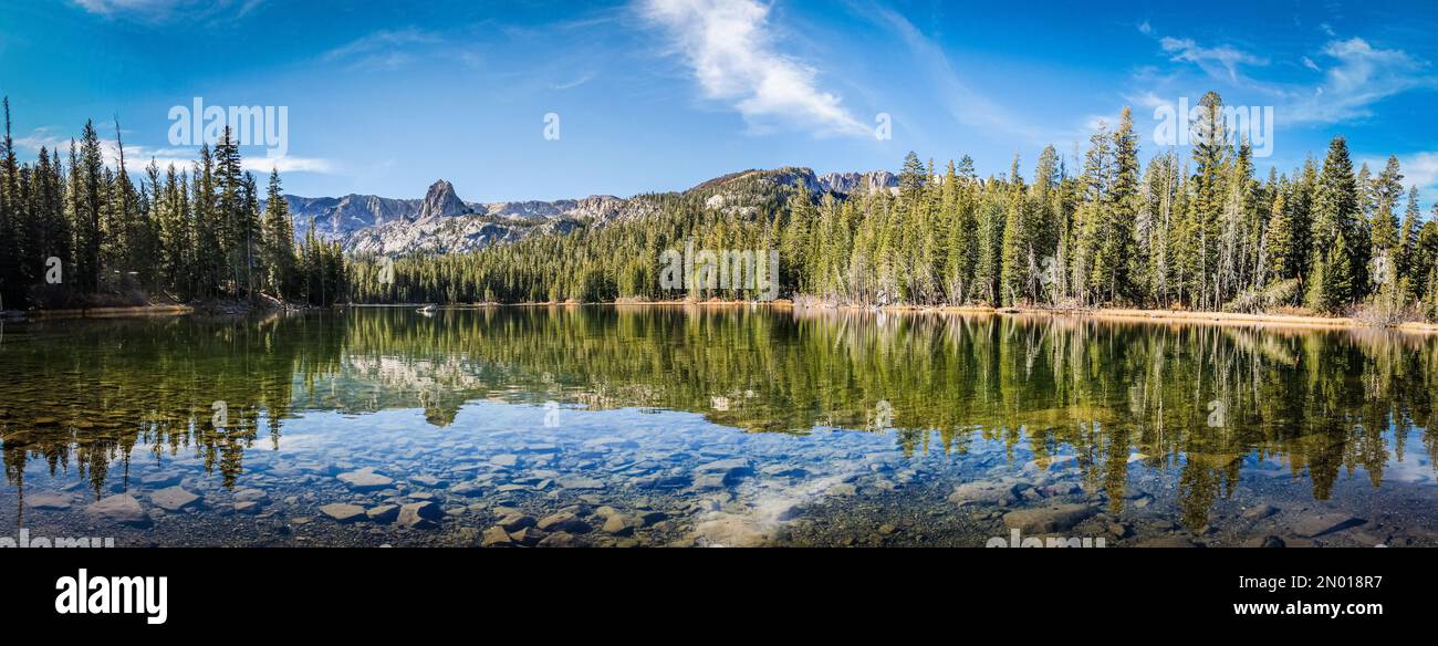 Inyo National Forest from Mammoth Lakes Panoramic from Waterline Stock ...