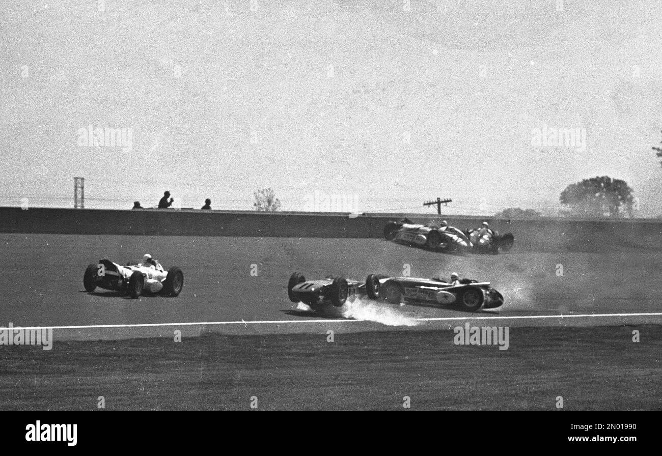 FILE - In this May 30, 1958, file photo, the car driven by Pat O'Conner ...