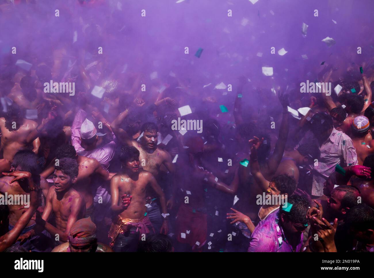 Indian revelers dance during celebrations marking Holi, the Hindu ...