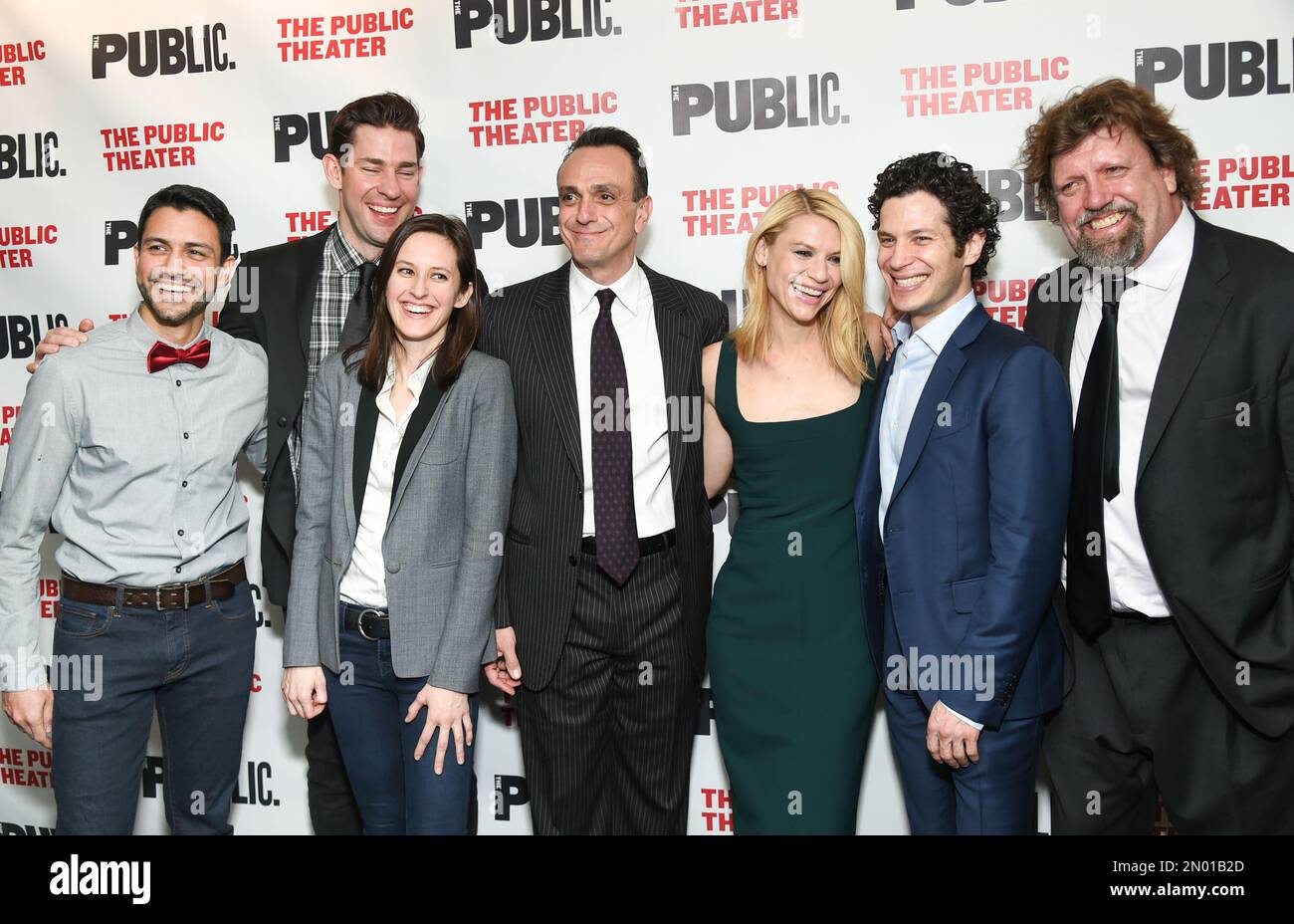 Actors, from left, Sanjit De Silva, John Krasinski, Sarah Burgess, Hank ...