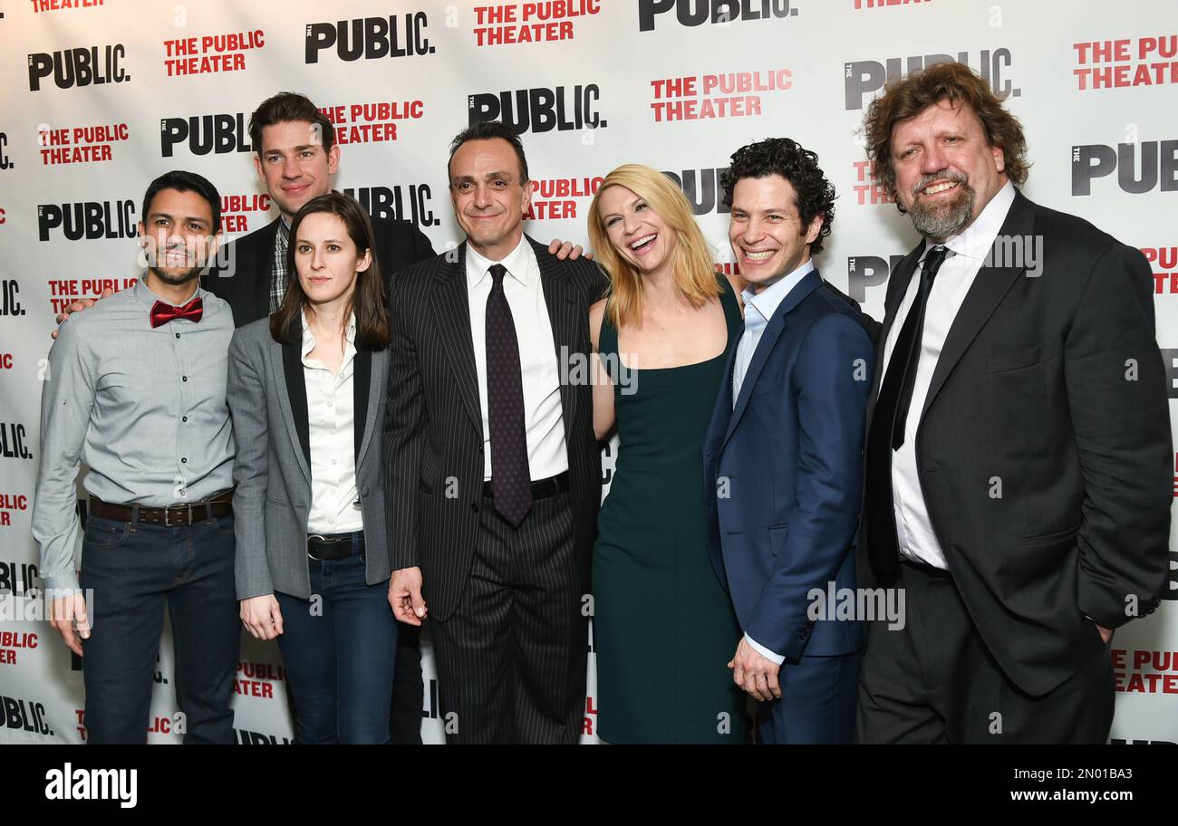 Actors, from left, Sanjit De Silva, John Krasinski, Sarah Burgess, Hank ...