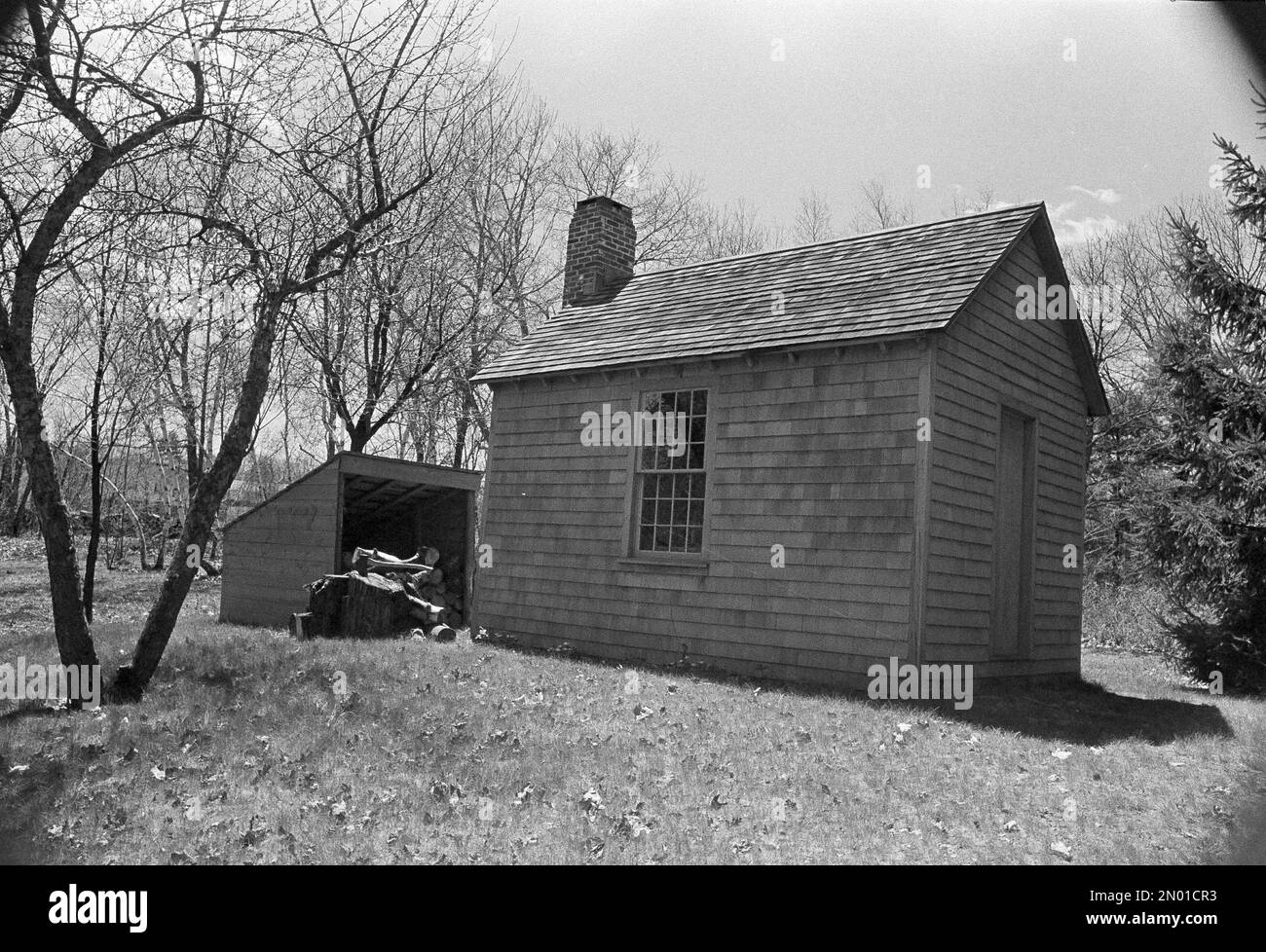 This is a reproduction of the Thoreau cabin on the property of Roland W ...