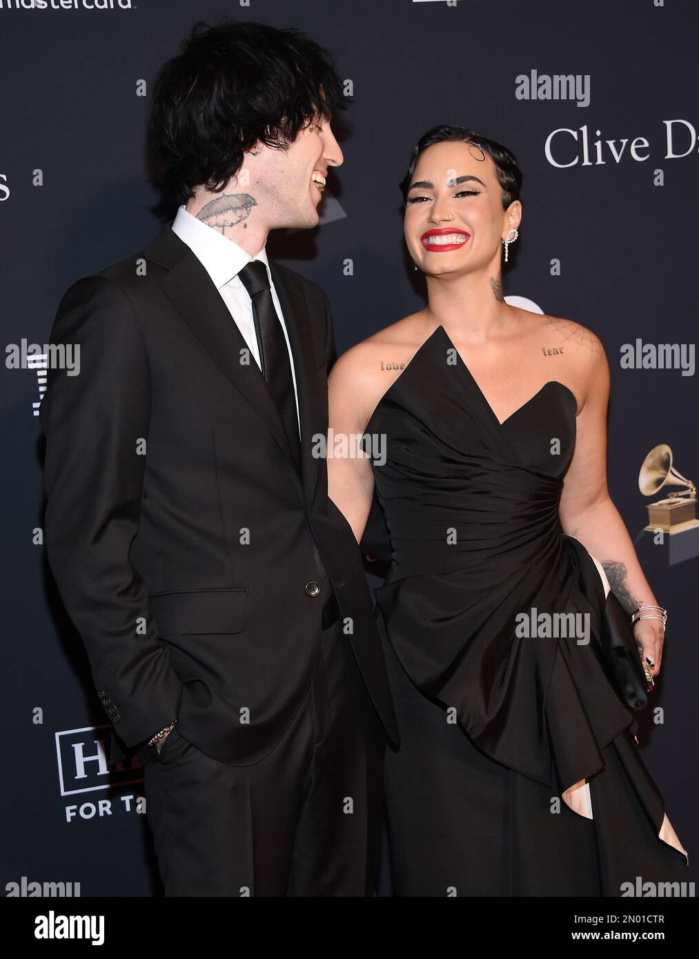 Beverly Hills, USA. 4th Feb 2023. Demi Lovato and Jordan Lutes arriving ...