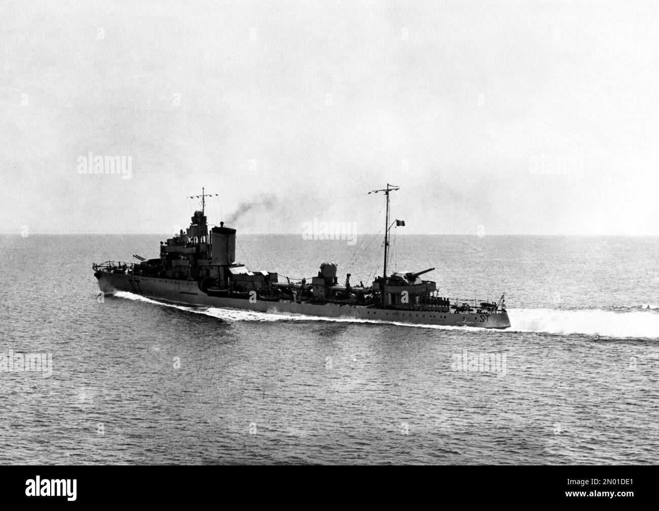 Italian destroyer ship, Strale, built in 1931, pictured on Feb. 6, 1936 ...